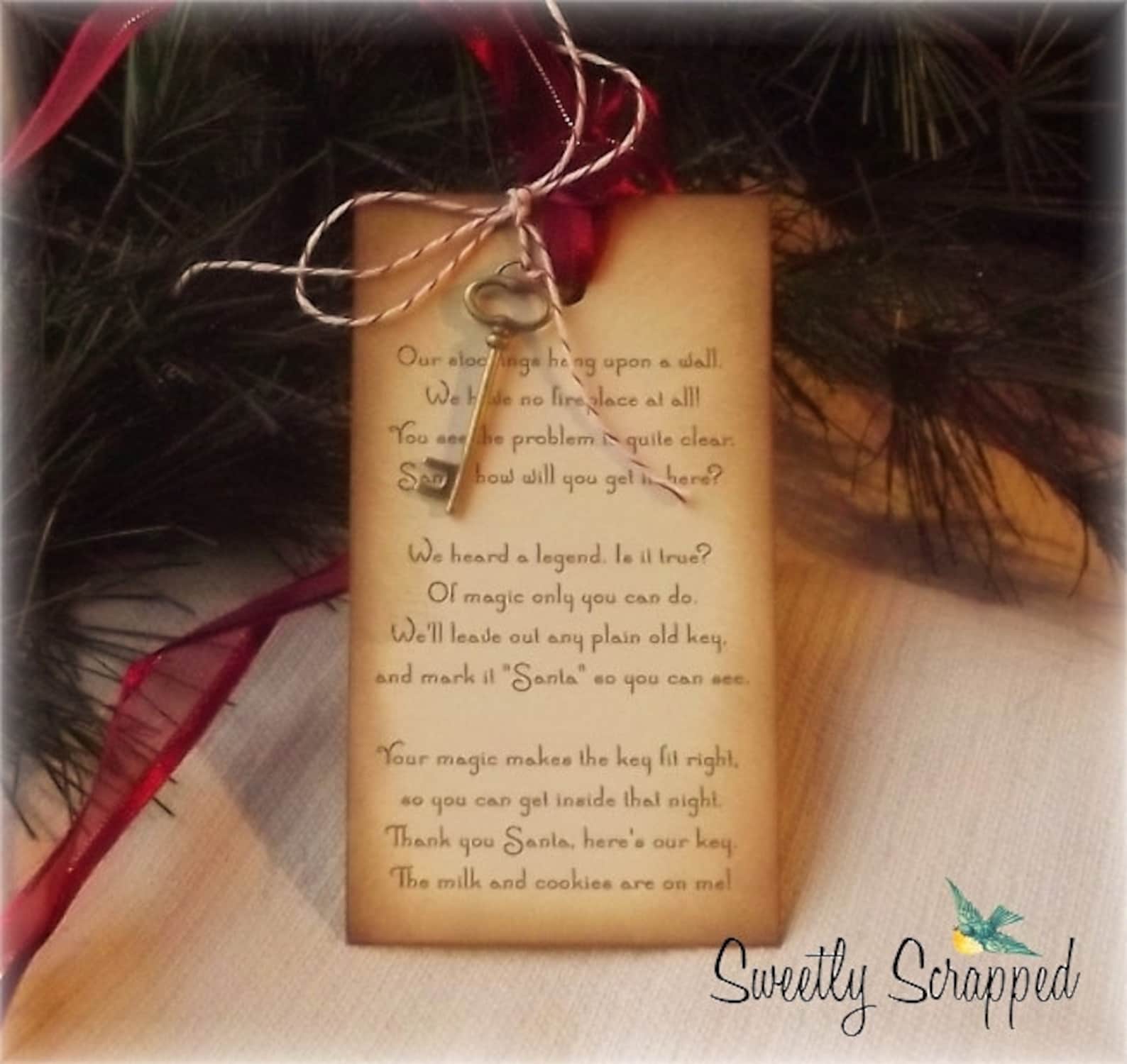 Santa's Magic Key Poem Tags With Skeleton Key Vintage - Etsy