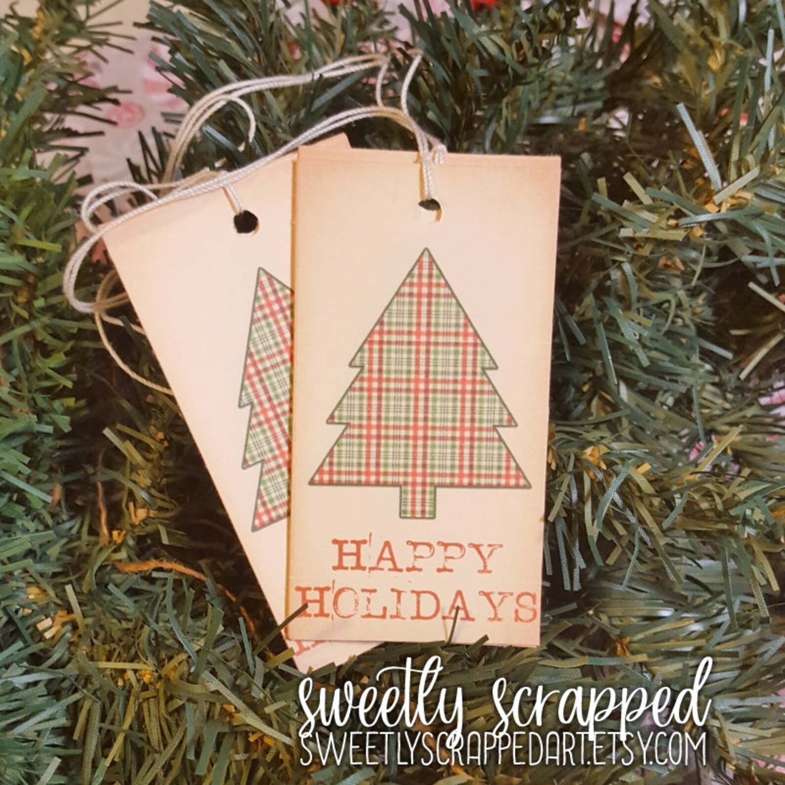 Happy Holidays Christmas Tags Christmas Gift Tags Gift - Etsy