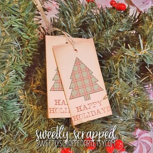 Happy Holidays Christmas Tags Christmas Gift Tags Gift - Etsy