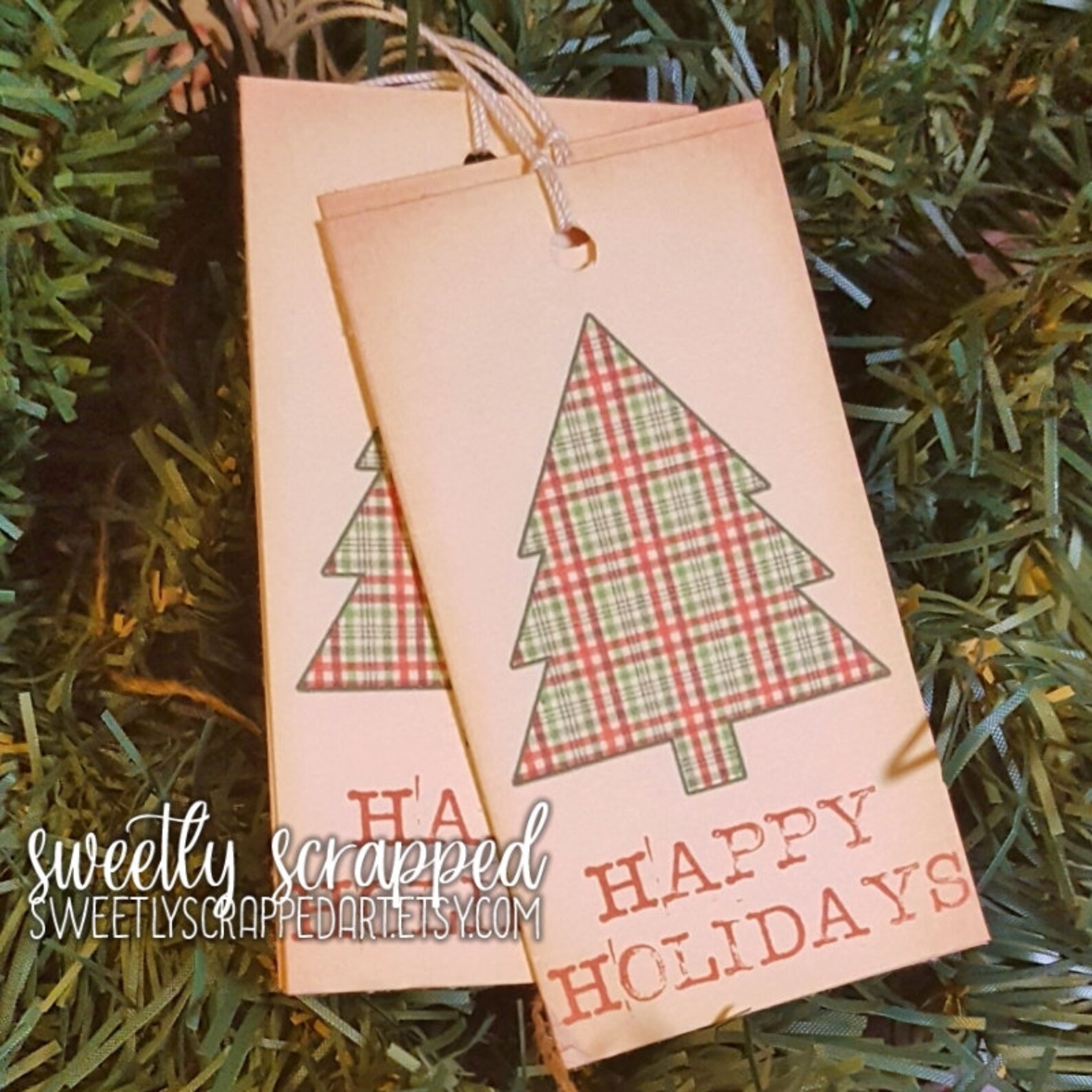 Happy Holidays Christmas Tags Christmas Gift Tags Gift - Etsy