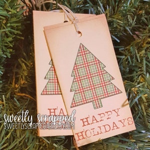 Happy Holidays Christmas Tags Christmas Gift Tags Gift - Etsy