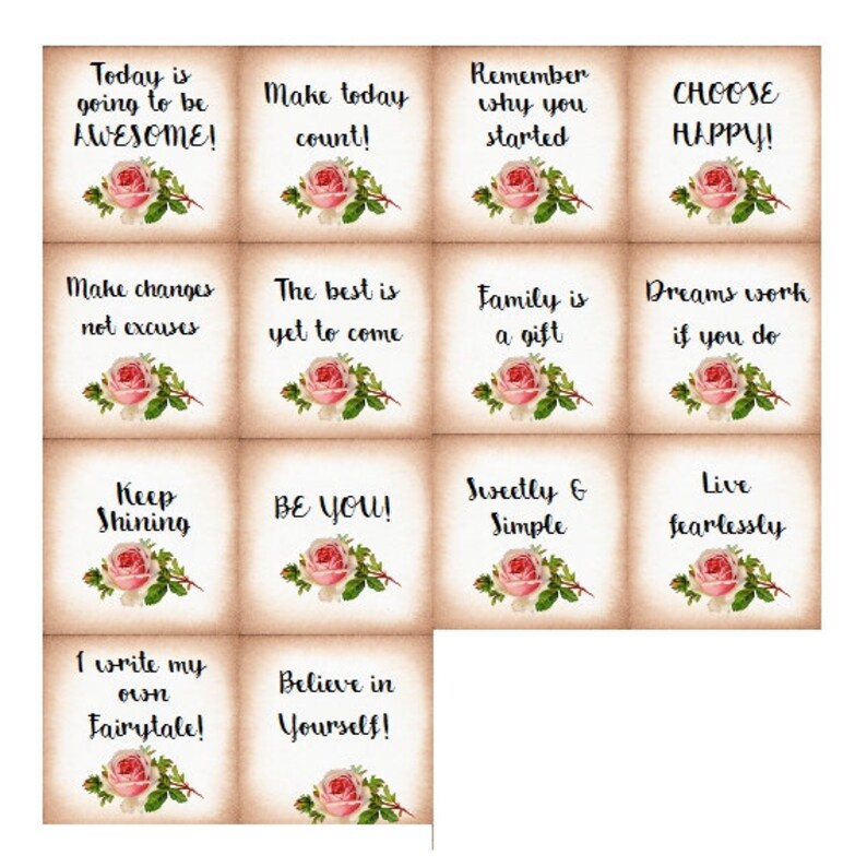 14 Mini Quote Cards ... Small / Planner / Journal Prompts/ - Etsy