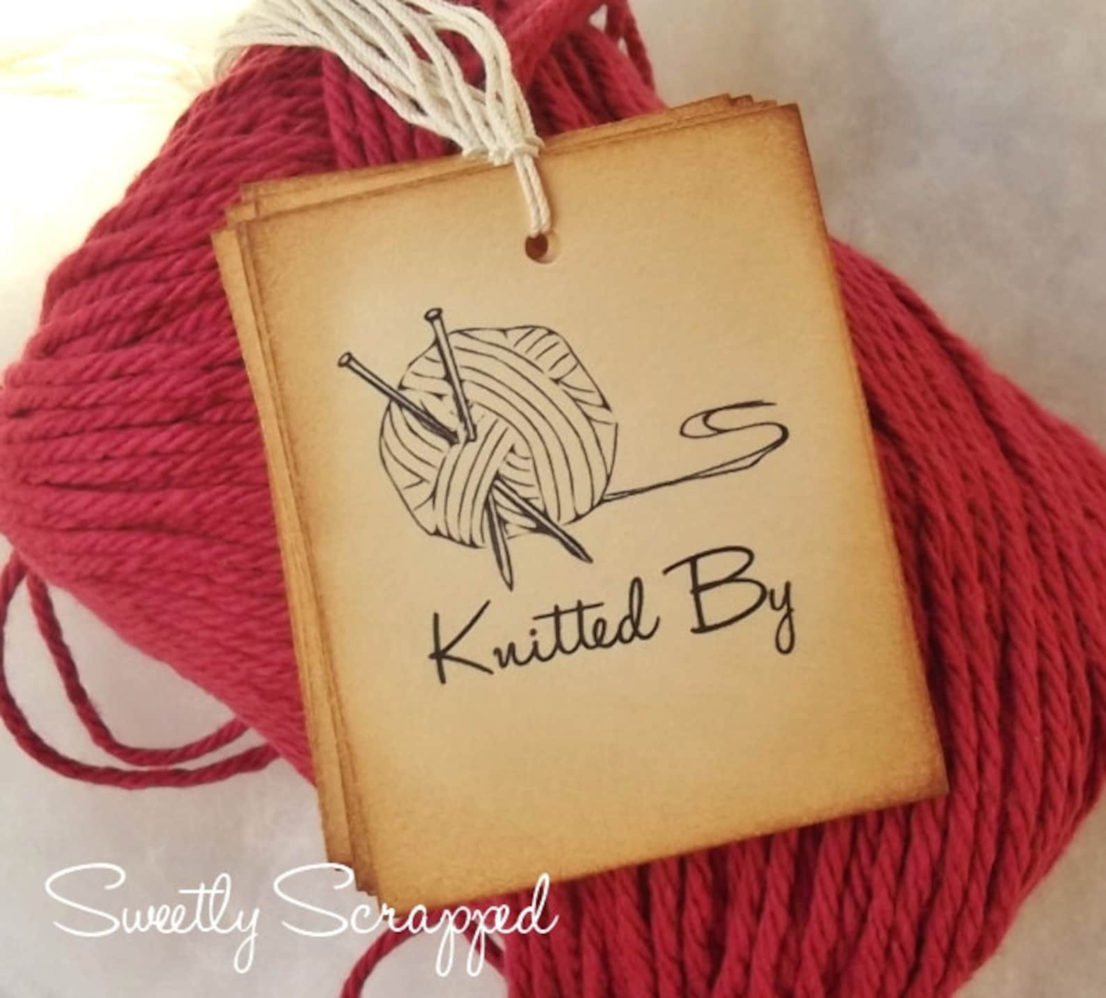 Knitted by Tags, Handmade By, Labels, Gift Tags, Packaging, Gift ...