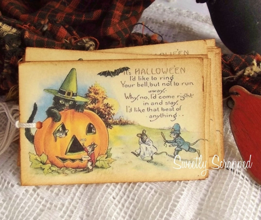It's Halloween.... and a Poem Too... Pumpkin, Black Cat, Poetry, Fun - Etsy