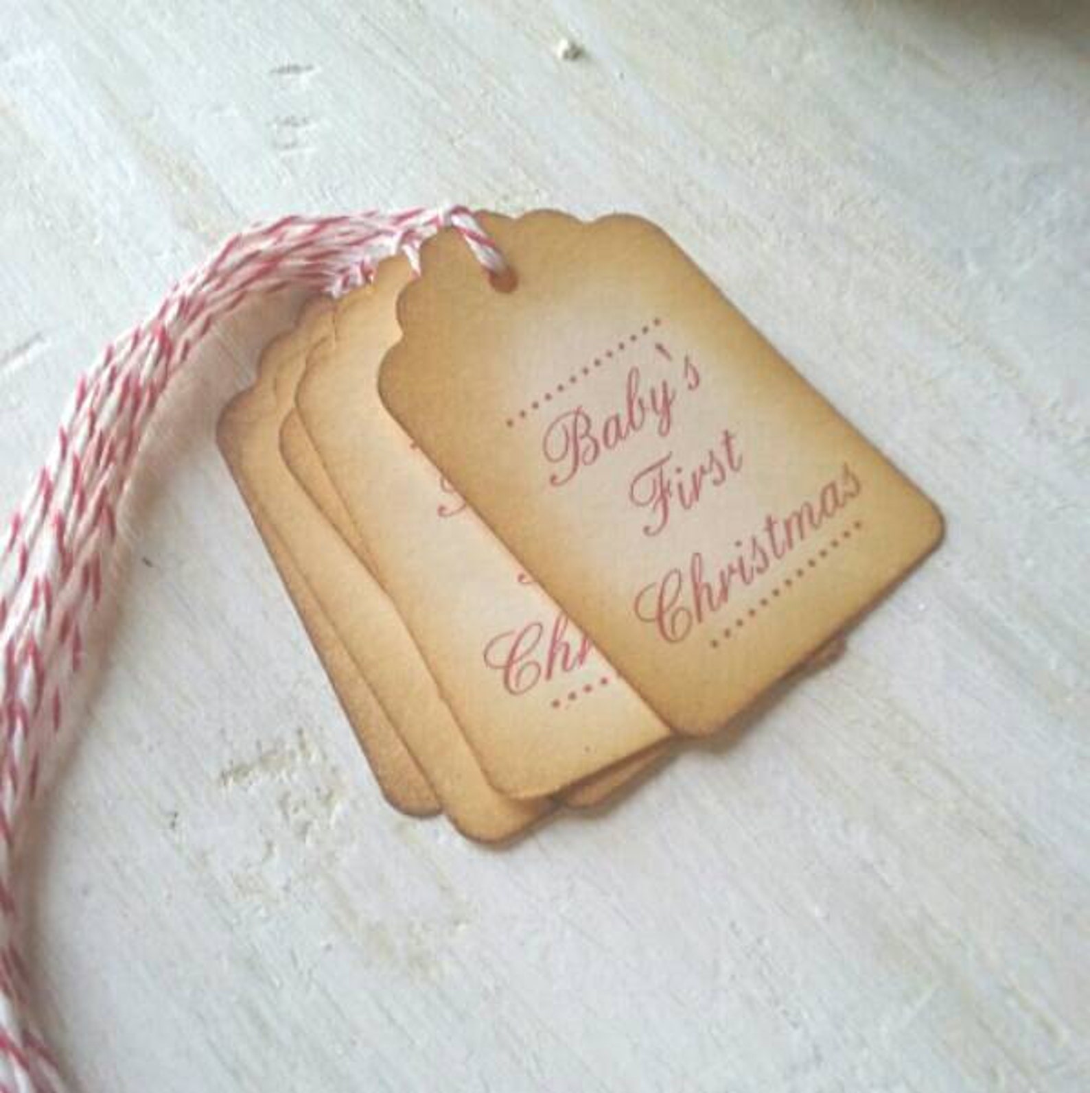 Baby's First Christmas Gift Tags ... Packaging New Baby - Etsy