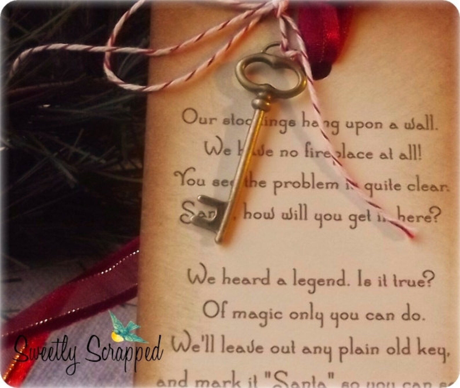 Santa's Magic Key Poem Tags With Skeleton Key Vintage - Etsy
