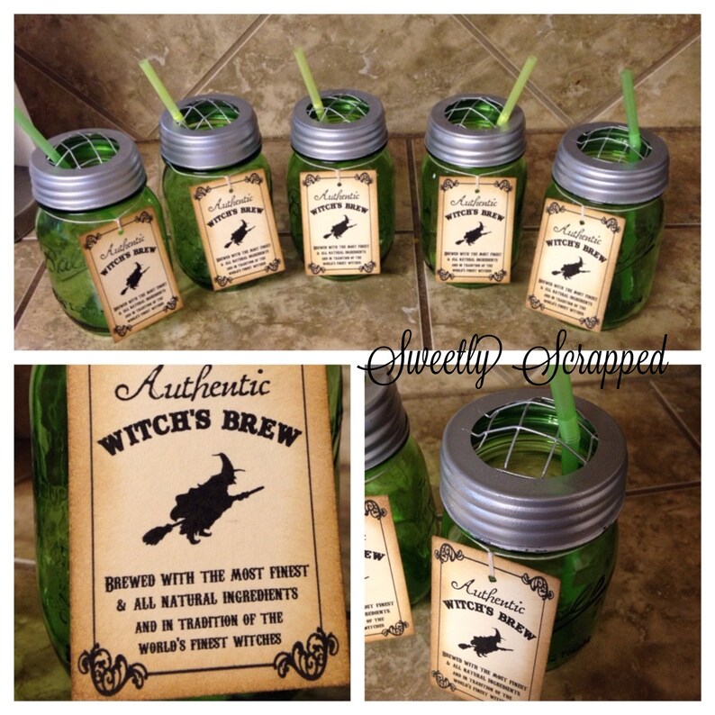 Authentic Witch's Brew Labels, Halloween, Tag, Tags 6 - Etsy