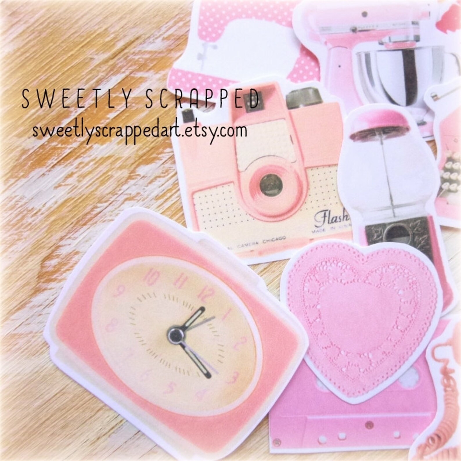 VINTAGE PINK Cut Outs ... Embellishments Paper Telephone - Etsy