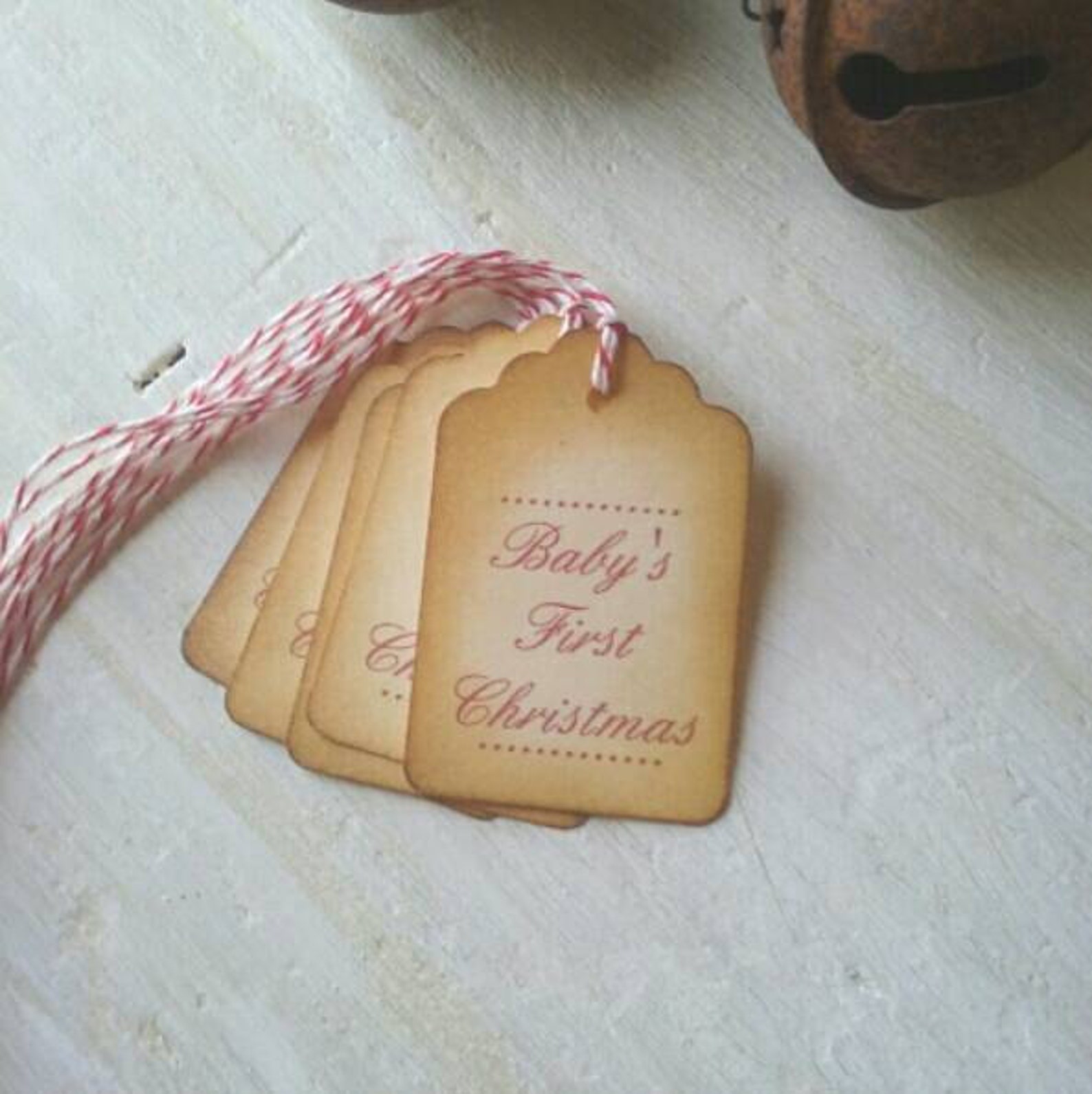 Baby's First Christmas Gift Tags ... Packaging New Baby - Etsy