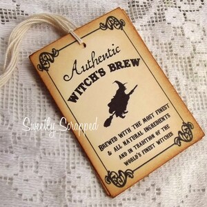 Authentic Witch's Brew Labels, Halloween, Tag, Tags 6 - Etsy