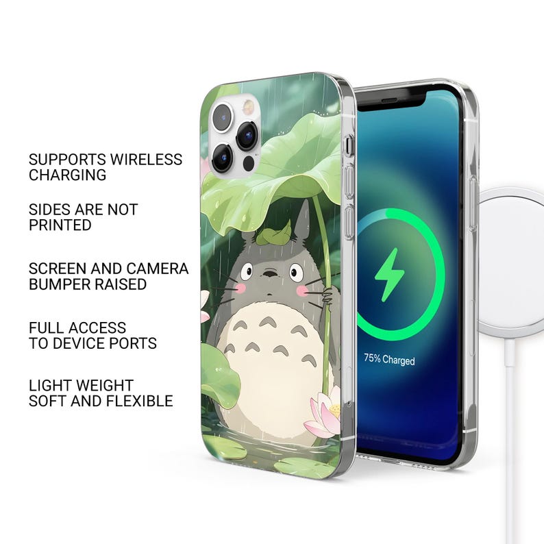 Totoro Anime Studio Ghibli Phone Case | Starry Night Cartoon Gift - Etsy