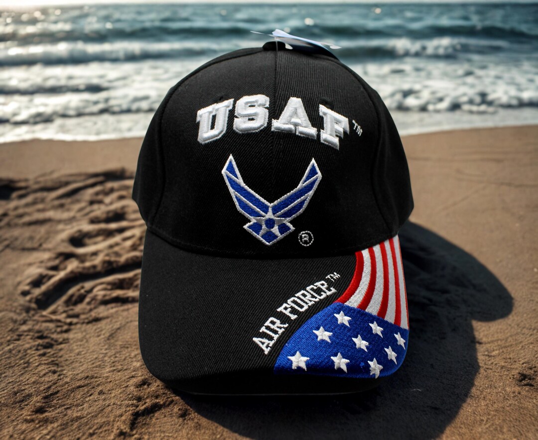 U.S Air Force Baseball Cap, Veteran Hat, USAF Black Hat, Patriotic Cap ...