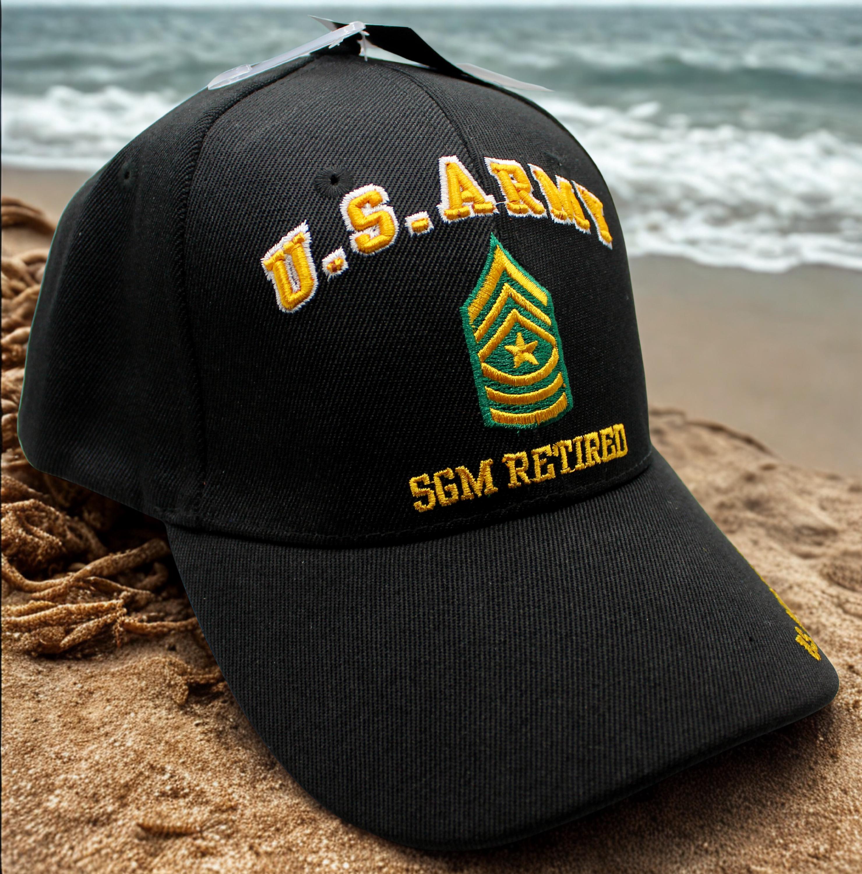 U.S. Army SGM Retired Hat. Sergeant Major Rank Hat. Army SGM Military ...