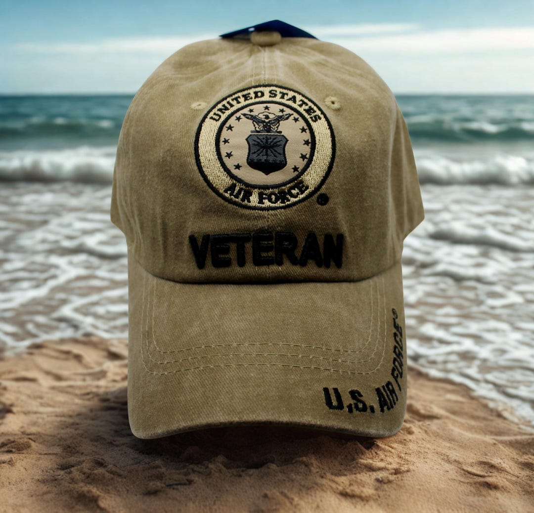 Veteran Air Force Hat. Patriotic United States Air Force Veteran Brown ...