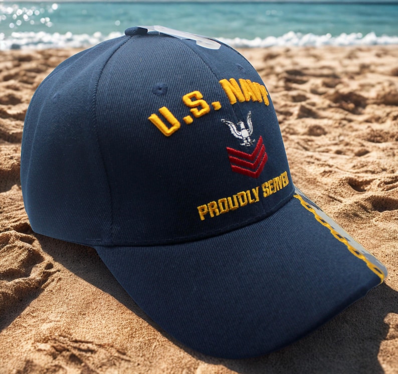 U.S Navy Hat. Navy Blue Cap, U.S Navy Petty Officer Second Class Hat. U ...
