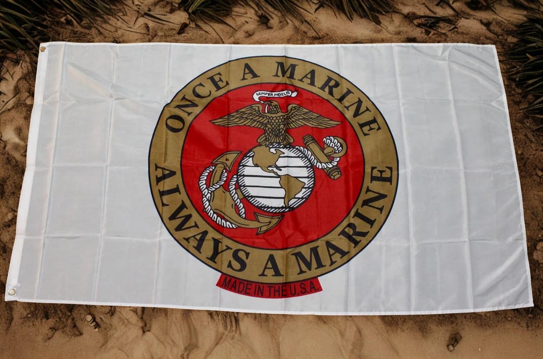 U.S. Marine Corps Flag – 3x5 Ft. U.S Marine Corps White Flag – USMC ...