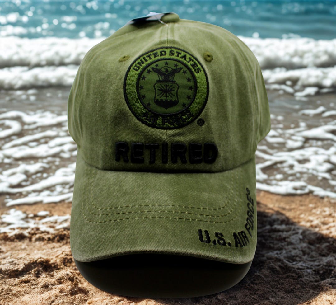 Air Force Retired Baseball Cap, USAF Retired Hat. USAF Embroidery ...