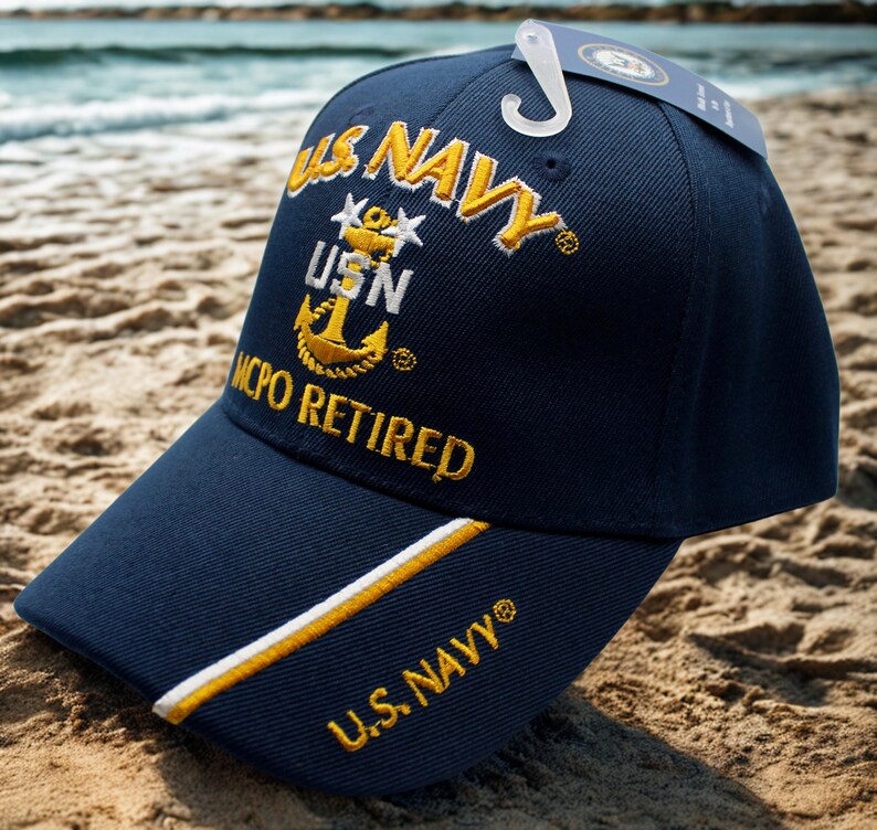 MCPO Retired Hat. Navy MCPO Retired Cap, U.S Navy Blue Hat. U.S Navy ...