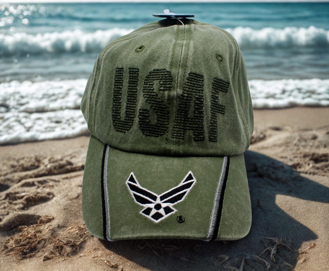 U.S Air Force Baseball Cap, USAF Cap, USAF Green Hat, Patriotic Cap ...