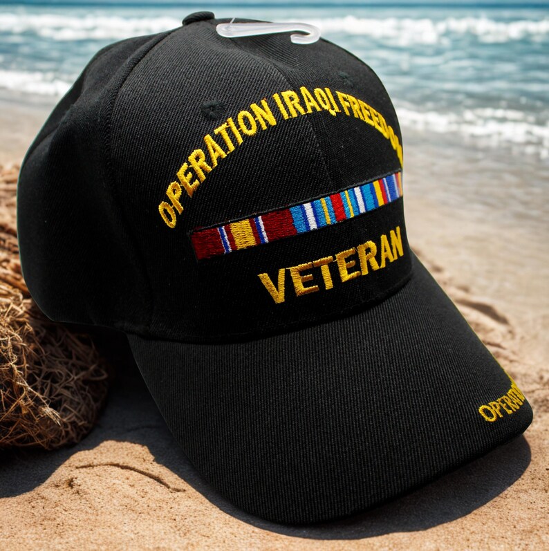 Operation Iraqi Freedom Veteran Black Cap. Veteran Hat. Operation Iraqi ...
