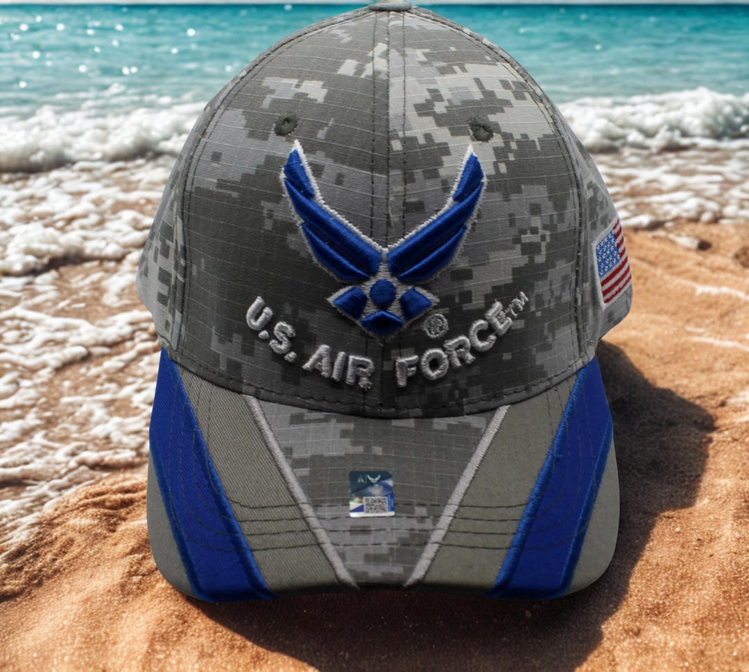 U.S Air Force Hat, Embroidered USAF Logo Cap With American Flag ...