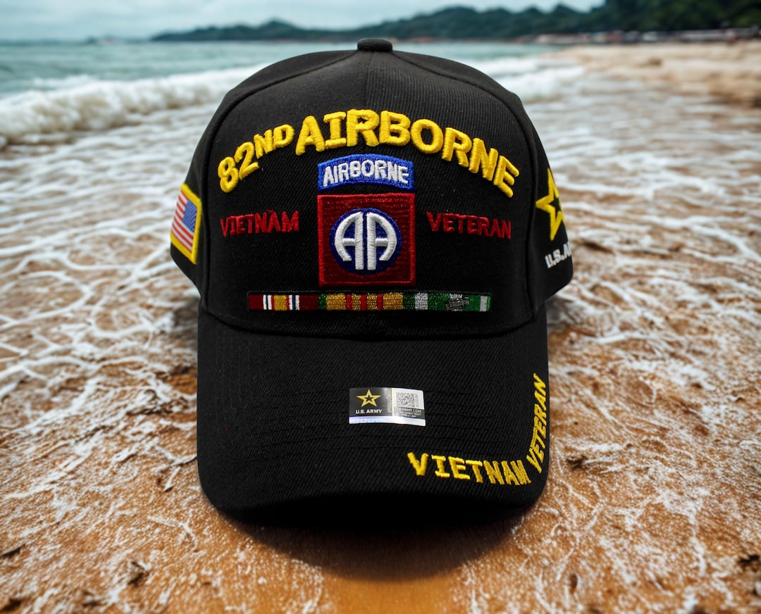 US Army 82nd Airborne Vietnam War Veteran Cap. US Army Hat With AA ...