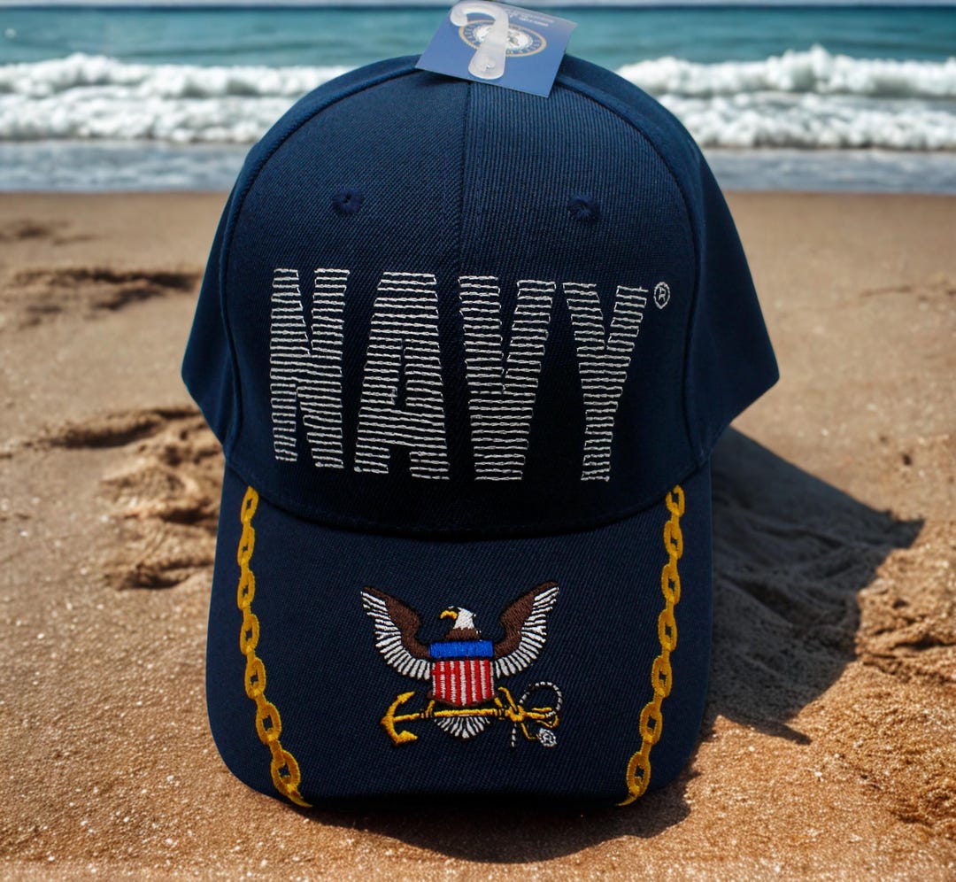United States Navy Cap, Blue Military Navy Hat, Embroidery US Navy Cap ...
