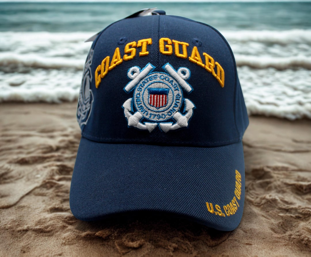 US Coast Guard Blue Hat. USCG Baseball Cap. Adjustable Veteran Cap ...