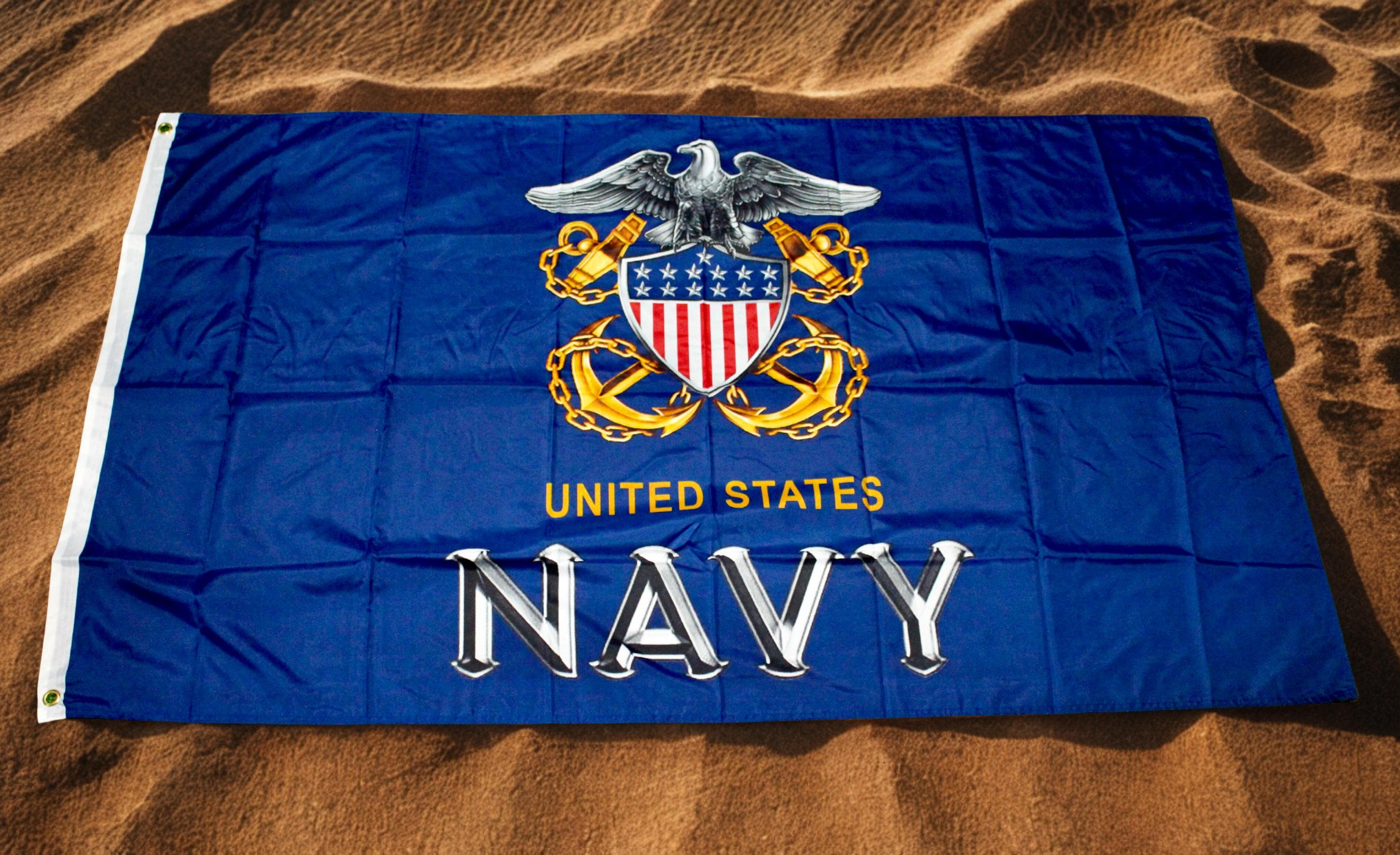 U.S Navy Flag 3x5 Ft – US Navy Emblem Flag – Military Patriotic Banner ...