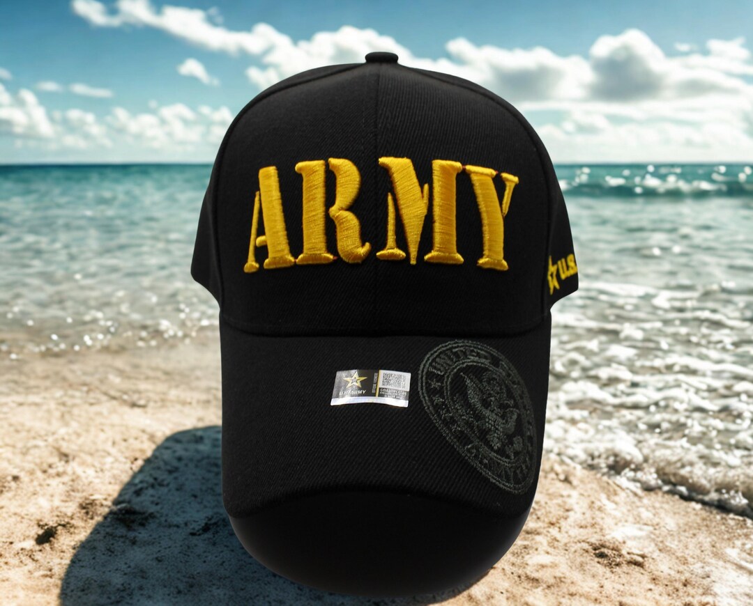 U.S. Army Hat. Black Military Army Cap, Official Licensed Army Hat ...