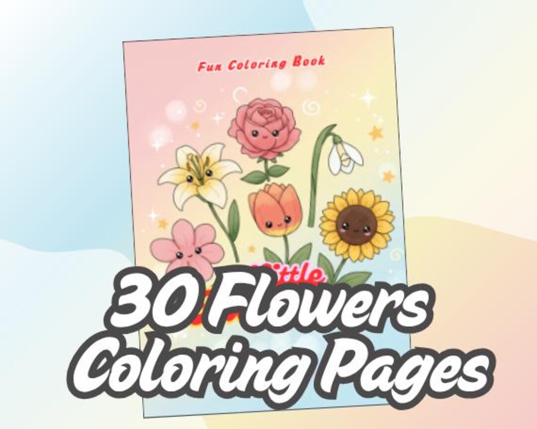 Cute Flower Coloring Pages for Children | Educational Printable ...