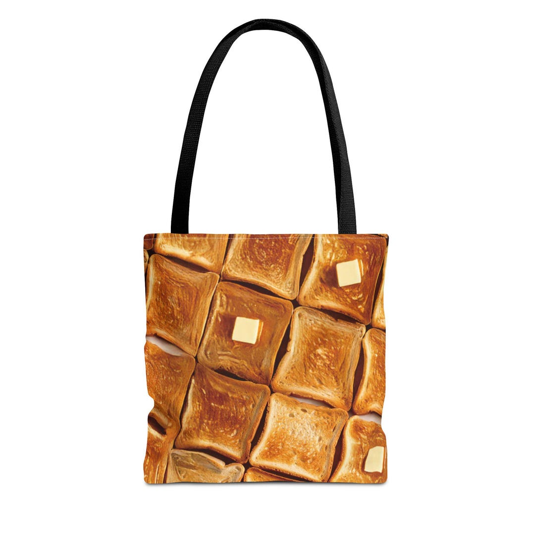 Butter Bread Tote Bag, Realistic Breakfast Print Bag for Food Lovers ...