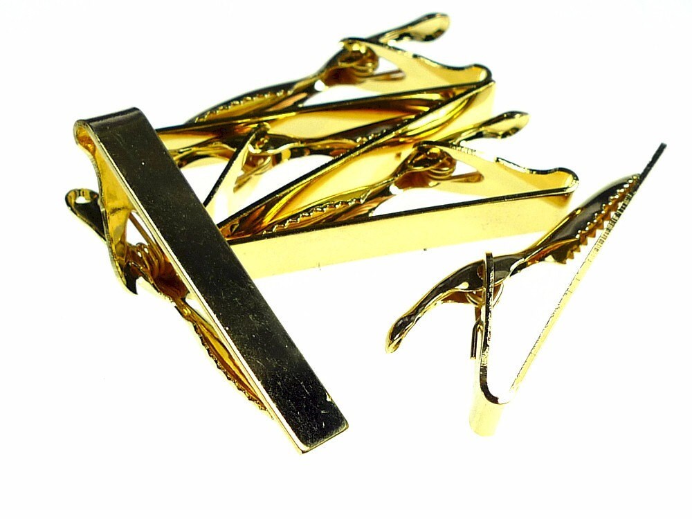Sweater Guard Clips or Tie Pins Gold Tone Alligator Clips - Etsy