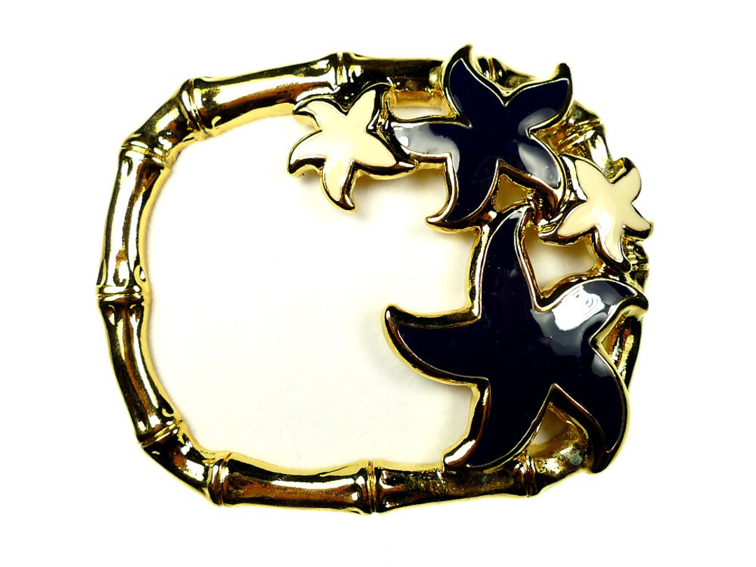 Belt Buckles, Vintage Enamel Starfish - Etsy