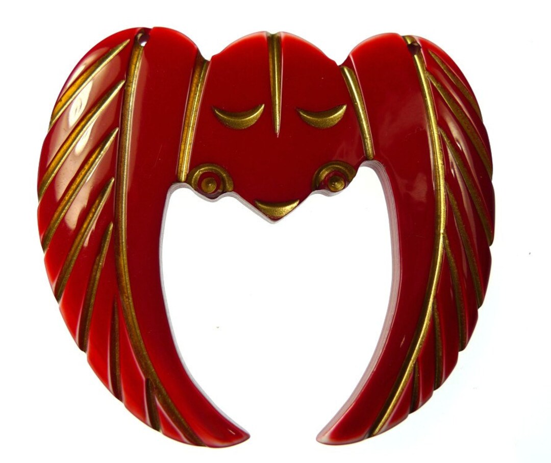 Red Bat Pendant - Etsy