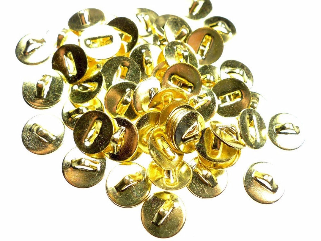 Button Shanks Gold Tone Metal 100pcs - Etsy