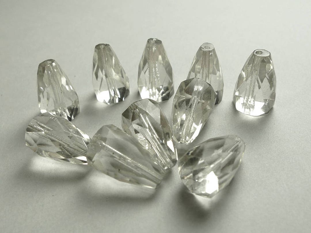 Clear Faceted Glass Cones - Etsy