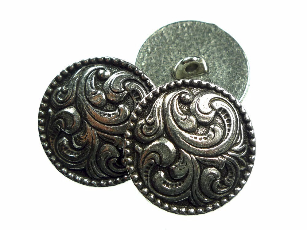 Pewter Metal Button, Traditional Pattern From Norway - Etsy