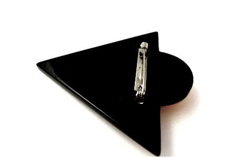 Geometric Pins Black Triangle Round Color Cabochon | Etsy