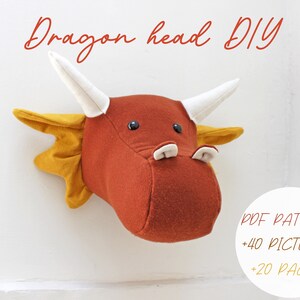 Dragon Head,pdf Sewing Direction.diy Baby Gift,wall Decor,faux ...