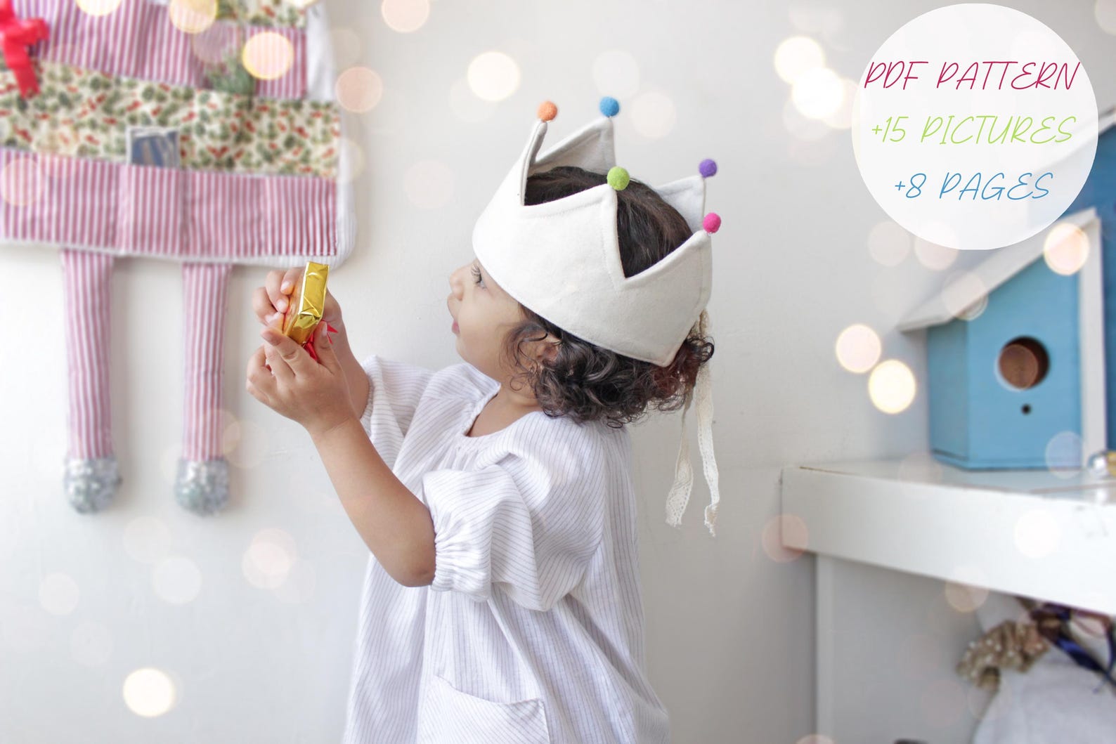 Fabric Crown Sewing Pattern PDF | Kids & Adult Sizes | Birthday Crown ...