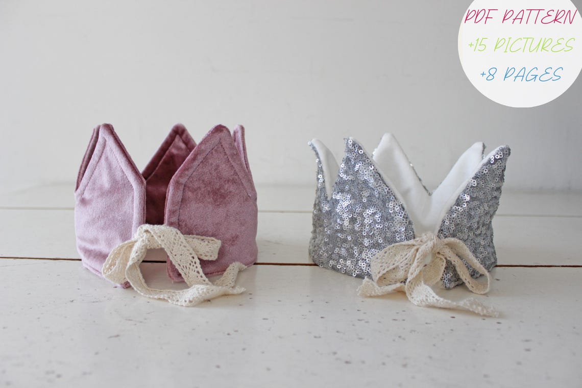 Fabric Crown PDF Pattern - Easy Sewing Tutorial, 3 Sizes - Etsy