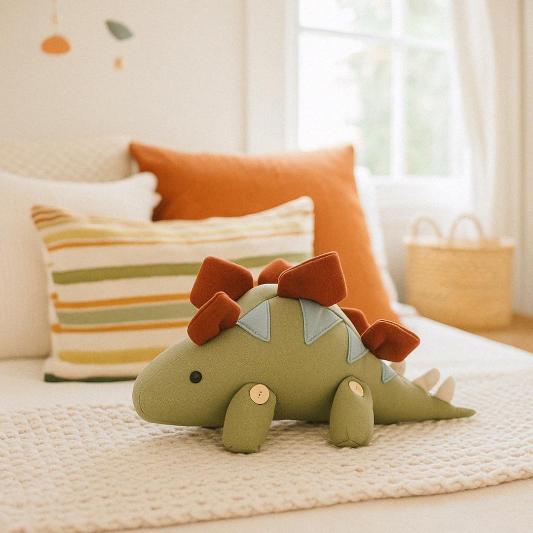 Stegosaurus Sewing Pattern: DIY Dinosaur Plushie, Nursery Decor (PDF ...