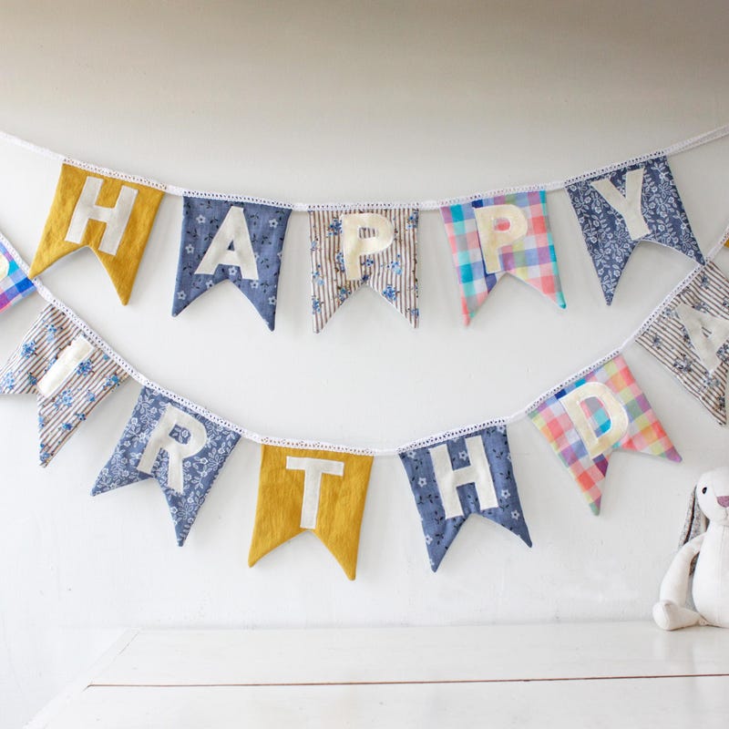 Quilt Birthday Banners - Etsy