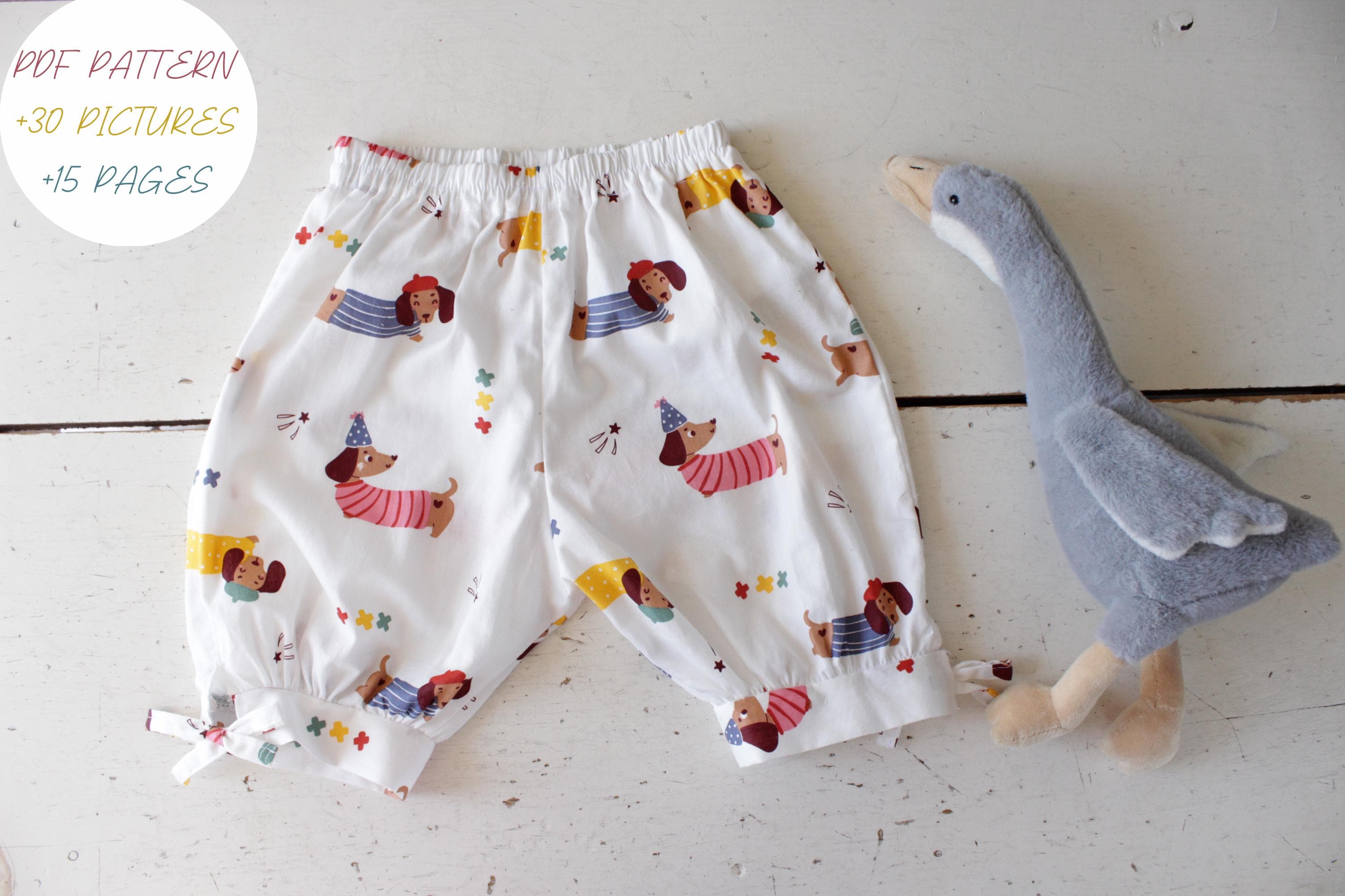 Bloomer Shorts Sewing Pattern: Baby & Toddler Sizes Newborn to 5T (PDF ...