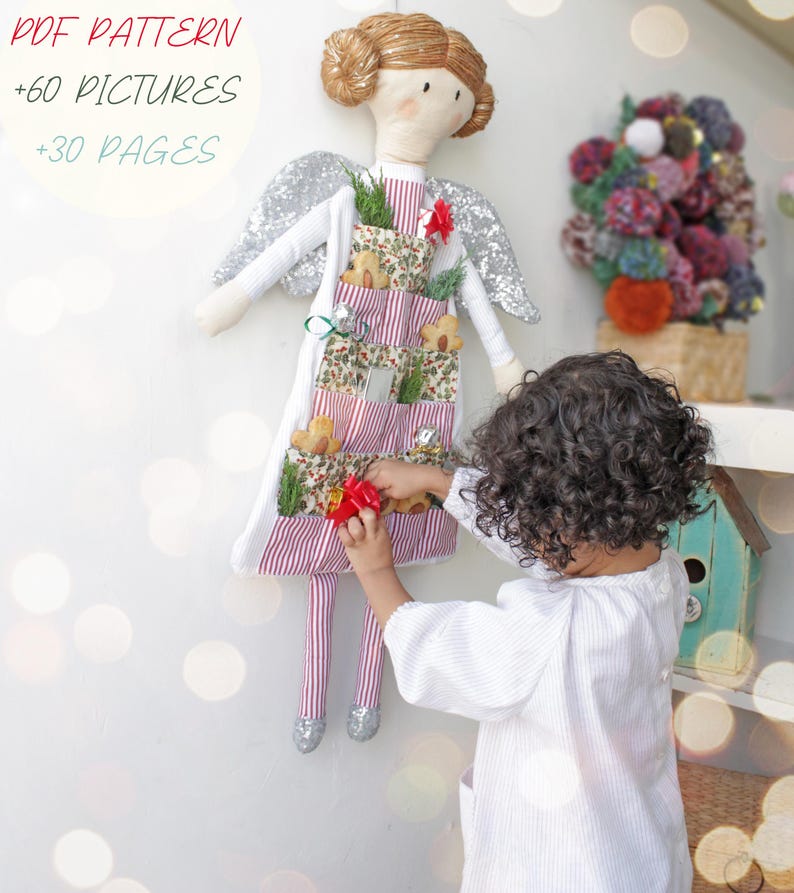 Advent Angel Calendar Sewing Pattern: Christmas Decor Tutorial (PDF ...