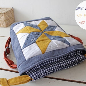 Patchwork Drawstring Bag, PDF Digital Manual, Sewing Directions, DIY ...