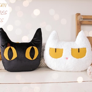 Cat Pillow Sewing Pattern: Spooky Halloween Cushions (PDF Digital ...