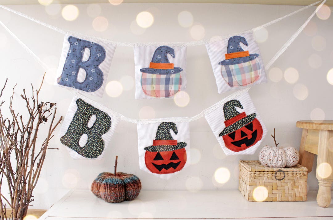 Boo Garland Sewing Pattern: Rustic Halloween Bunting DIY (PDF) - Etsy