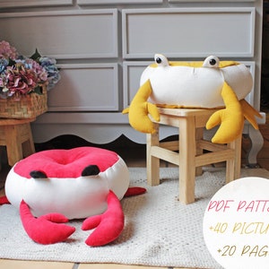 Crab Floor Pillow Sewing Pattern: DIY Nautical Nursery Decor (PDF ...